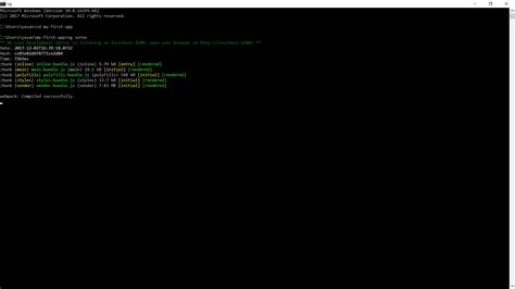 node js how to use command prompt after ng serve was compiled stack