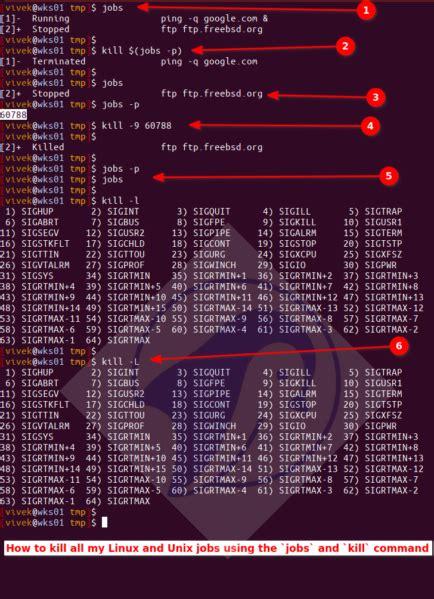 unix linux kill all my jobs under current shell session nixcraft