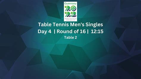 table tennis men s singles round of 16 table 2 youtube