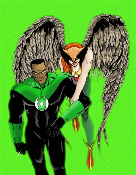 Green Lantern And Hawkgirl By Acidious666 On Deviantart
