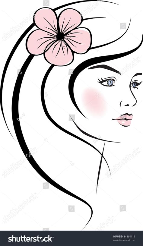 Beauty Woman Face Design Elements Vector Illustration 84864115