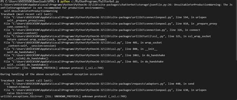 chatterbot error when running python chatbot code stack overflow
