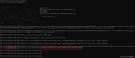 【bug】nacos2 0报错 “error creating bean with name ‘grpcsdkserver