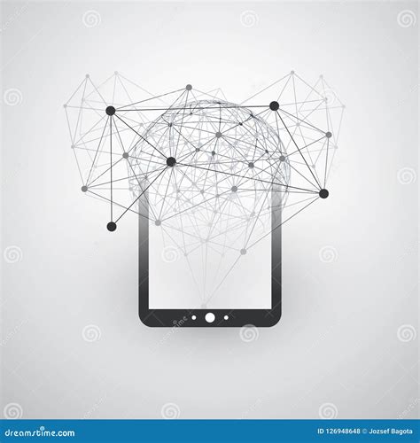 Digital Network Connections Mobile Technology Background Cloud