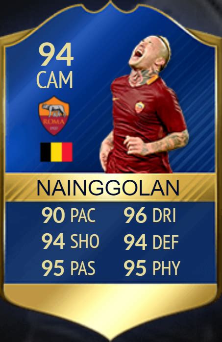 Football Throwback On Twitter Player Radja Nainggolan Rating 94