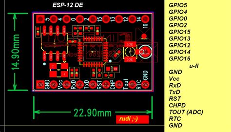 esp8266 esp 12 pinouts