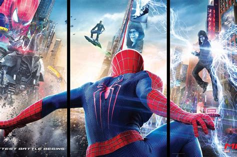 The Amazing Spider Man 2 Official Trailer Poster Three Villains
