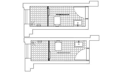 Master Bathroom Flooring Plan Cad Drawing Cadbull