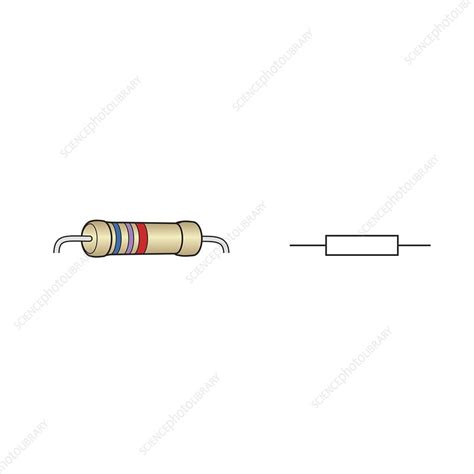 Fixed Resistor And Circuit Symbol Illustration Stock Image C050