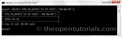 date and time functions the open tutorials