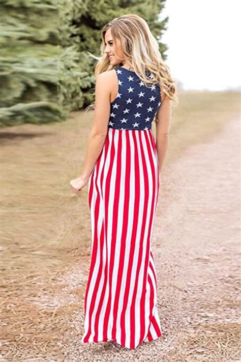 Patriotic Outfits For Women 4th Of July Outfits Maxi Dresses Casual