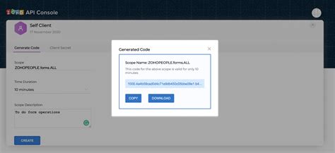 steps for generating oauth token oauth access zoho people