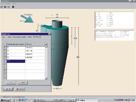 cyclone software for design modelling and optimisation of gas solid