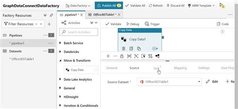 how to use microsoft graph data connect to extract data using azure