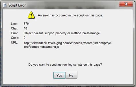 cs153238 script error object doesn t support property or method