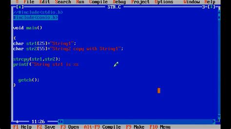 write a program to accept a string and copy into another string in c