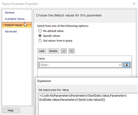 reporting services ssrs 2008 execute dataset on boolean value