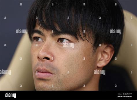 Doha Qatar 31st Jan 2024 Japans Mitoma Kaoru Sits On The Bench