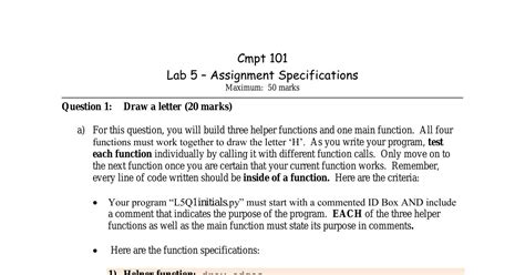 lab 5 assignment specifications 1 pdf docdroid