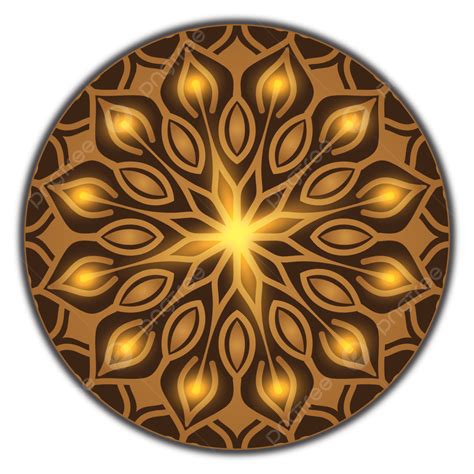Gold Light Effect Vector Hd Png Images Gold Mandala Diwali With Light