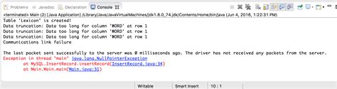 java eclipse project to mysql database communication issue