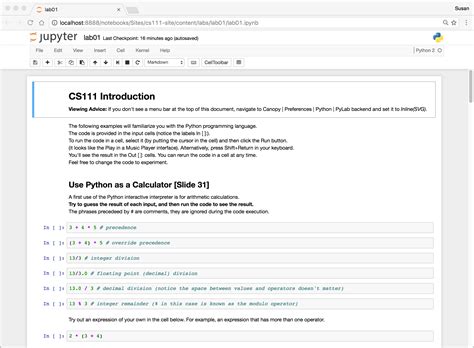 cs111 lab 1 part 3 notebooks