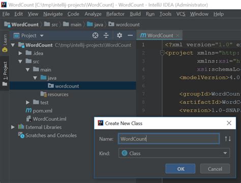 membuat dan menjalankan aplikasi hadoop mapreduce dengan intellij idea