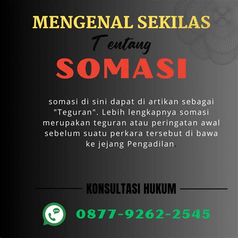 Mengenal Sekilas Tentang Somasi