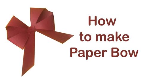Origami Bow Tie Paper Ribbon Bow Easy Paper Crafts Simple Paper