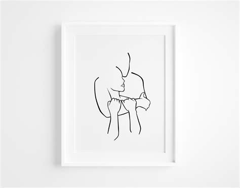 Couple Line Art Hugging Print Man And Woman Art Love Line Etsy Canada