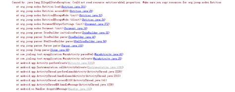 java lang illegalstateexception could not read resource