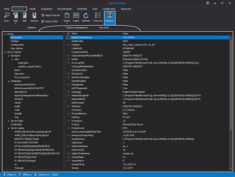 create sql server snapshots in apexsql manage