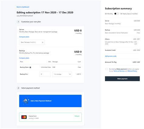 knowledgebase how to upgrade or downgrade subscription runcloud