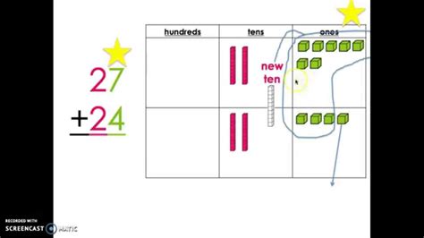 adding two 2 digit numbers with composing a new ten with base ten
