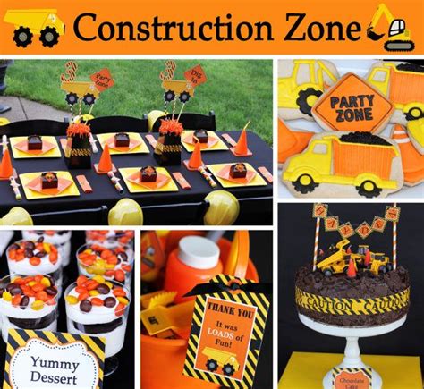 Construction Birthday Party Printable Deluxe Package Dump Truck Tools