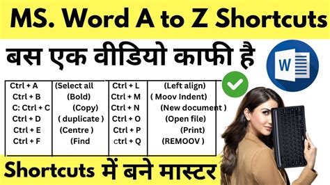 Ms Word A To Z Shortcuts Keys Word Shortcut Ms Word Shortcut Key In