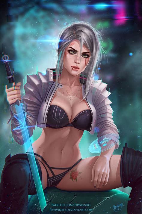 Artstation Cyberpunk Ciri Prywinko Art Cyberpunk Ciri Fantasy Women