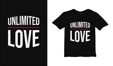 Premium Vector Unlimited Love Typography Tshirt Design