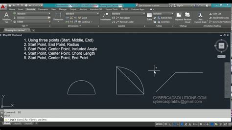 what are the technical methods to draw arcs in autocad youtube