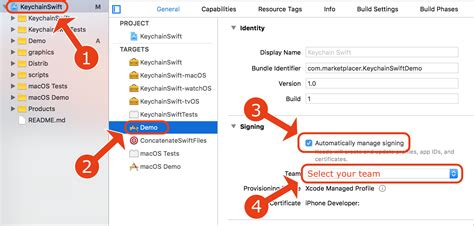 how to setup keychain library tests in xcode 8 ios 10