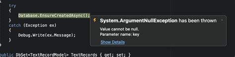 [solved] error using entityframework core with sqlite in