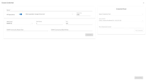 creating snmp and wmi credentials for windows devices