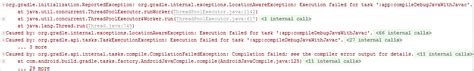 java execution failed for task app
