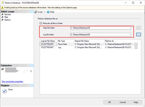 how to recover sql server filestream enabled database life on network