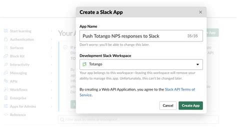 create a webhook to post messages to slack totango