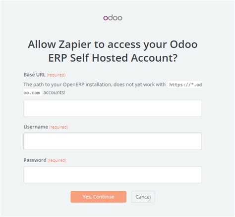 odoo erp self hosted error authentication failed fault code