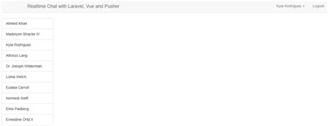 create a laravel and vuejs powered real time chat room