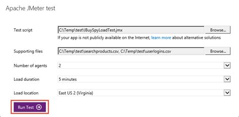 run apache jmeter load tests microsoft docs