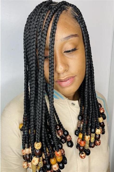 Knotless Braids With Beads And How To Style Them Curly Girl Swag