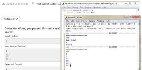 hackerrank python triangle quest solution